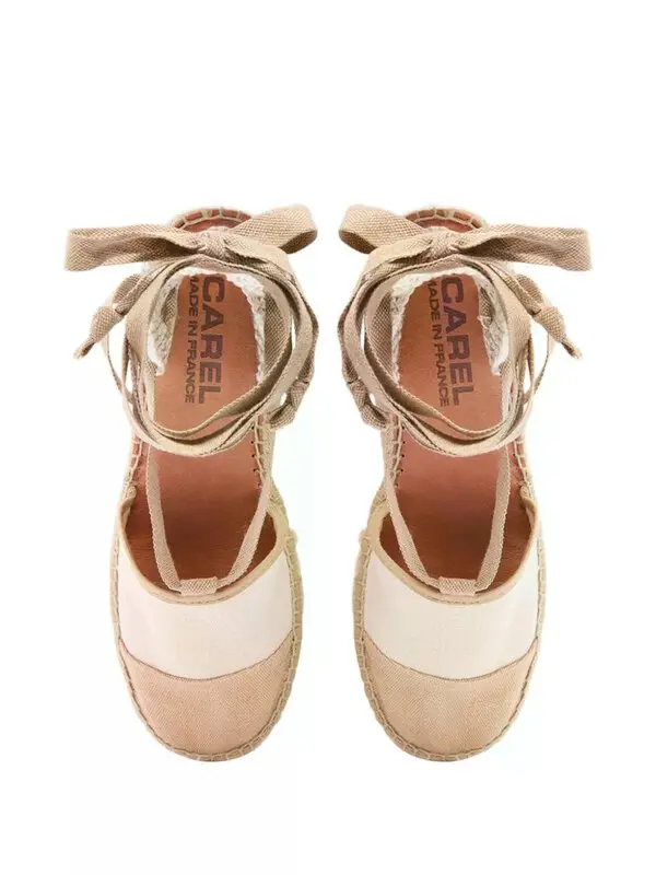 CAREL Parasol Lace-up Wedge Espadrilles