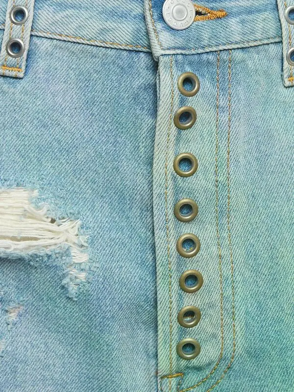 Gucci Distressed Eyelet-embellished Shorts