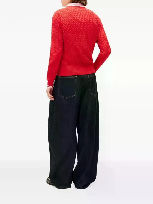 Tommy Hilfiger Cable Knit V-neck Sweater