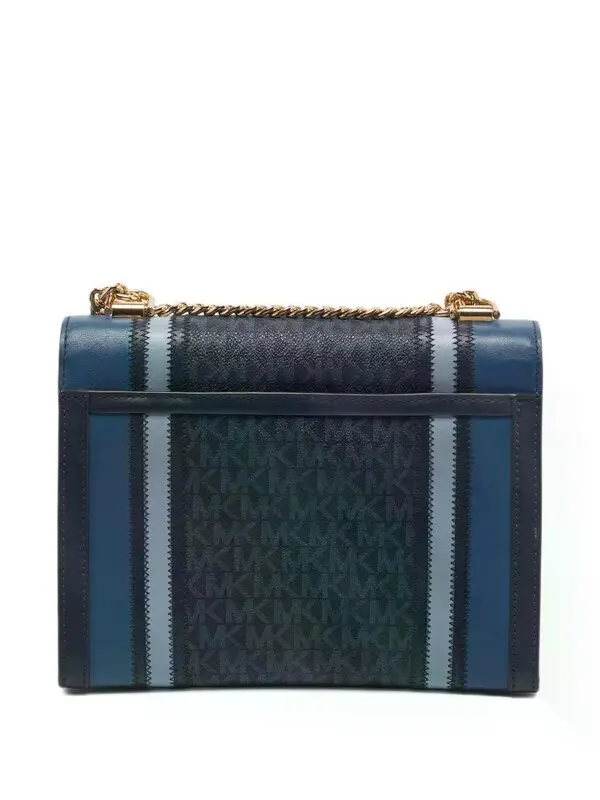 Michael Kors Whitney Monogram-jacquard Shoulder Bag - Blue