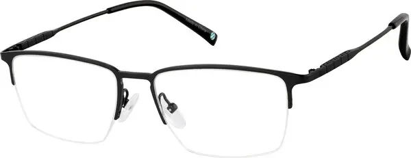 Zenni Rectangle Glasses Titanium Frame - Black