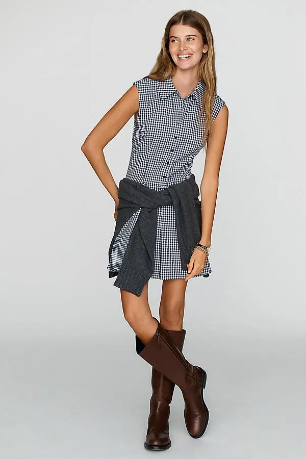 English Factory Pleated Mi Dress