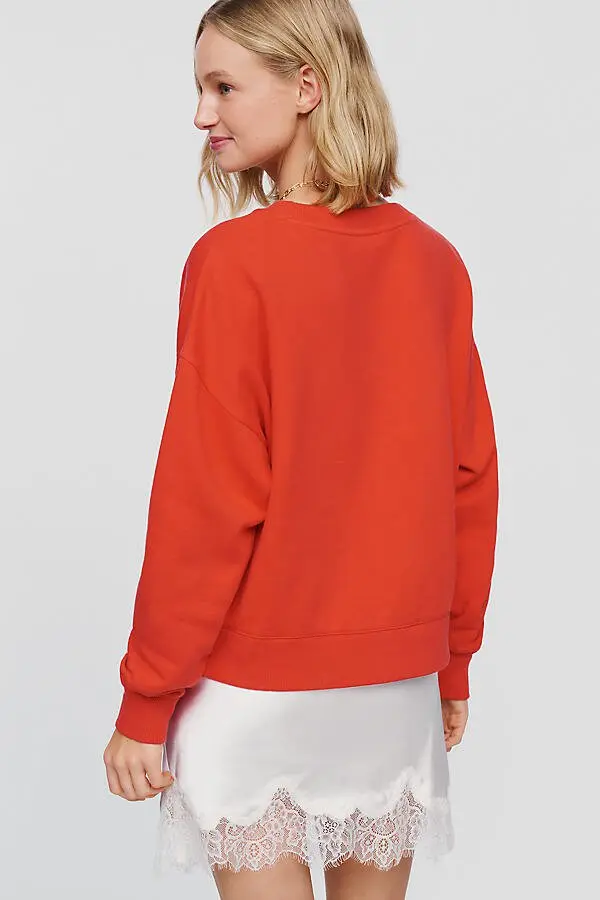 Anthropologie Maeve Merry 100% Cotton Graphic Sweatshirt