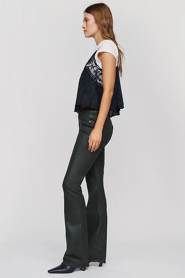 DL1961 Milano Low Rise Slim Bootcut Wax Coated Jeans