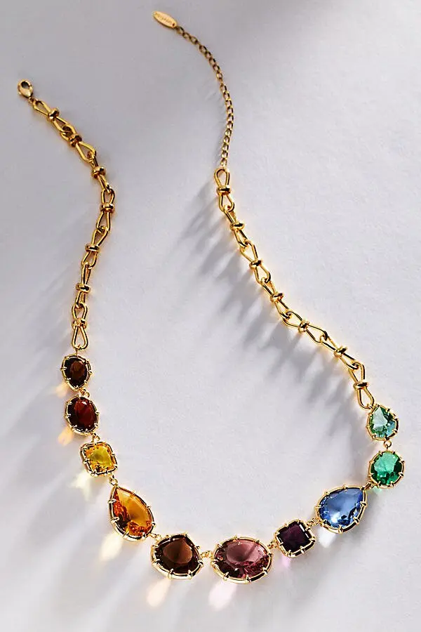 Anthropologie Prong Statement Necklace - Multi