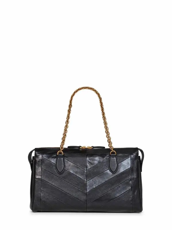 Valentino Garavani Black Panthea Shoulder Bag