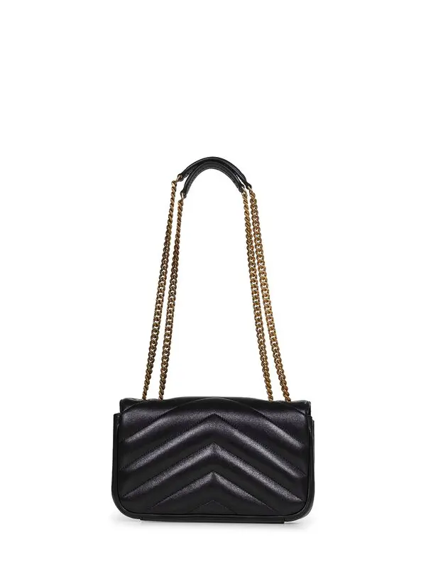 Saint Laurent Black Loulou Small Shoulder Bag
