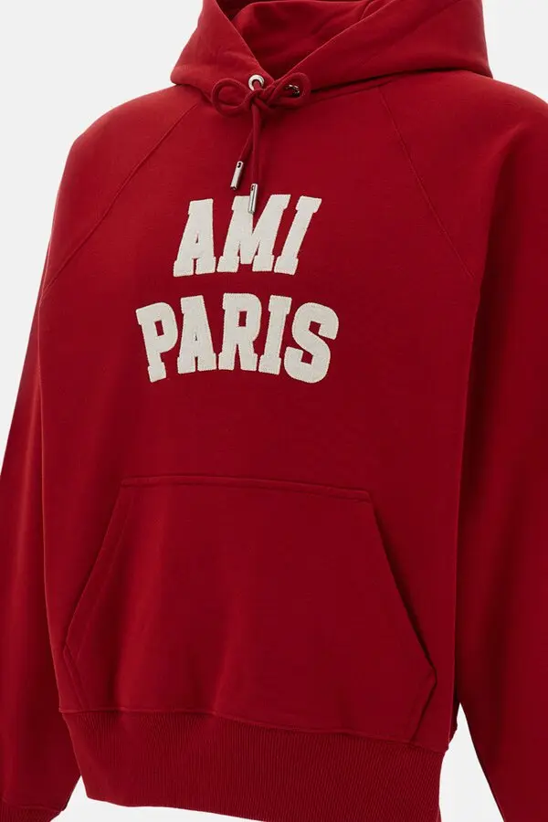 AMI Paris Hoodie With Felt Embroidery