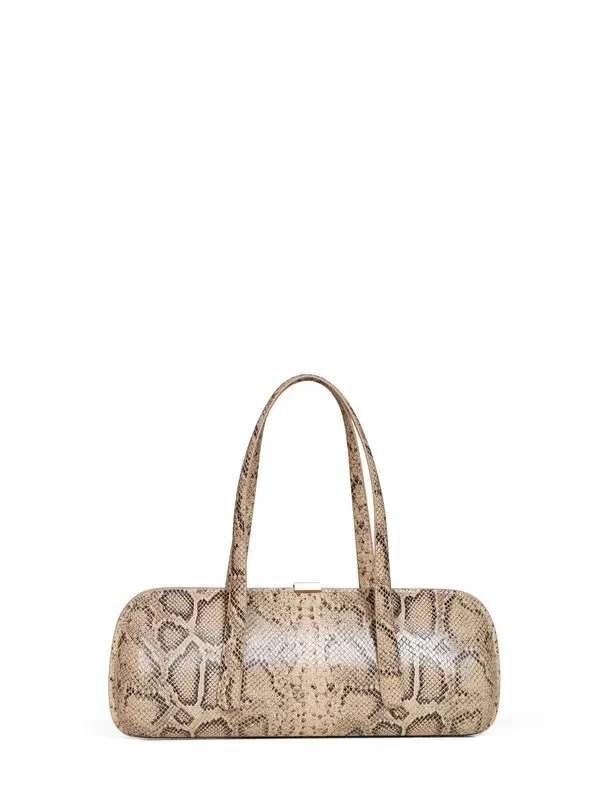 MUGLER Beige Snake Aurora Handbag - Multicolor