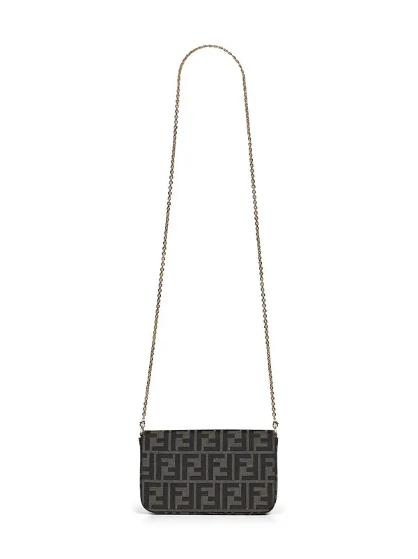 Fendi Tobacco Brown Wallet On Chain Tube Compact Wallet On Chain