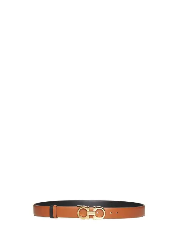 FERRAGAMO Reversible Leather Gancini Belt