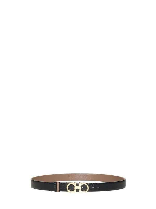 FERRAGAMO Caraway Seed Leather Gancini Reversible Belt - Multicolor