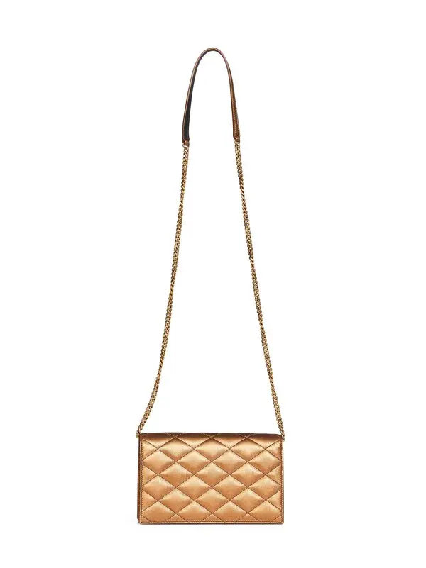 Saint Laurent Brown Chain Strap Leather Paris Shoulder Bag