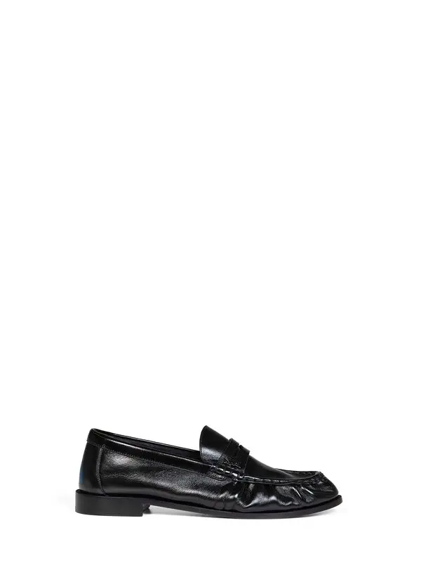 Saint Laurent Black Smooth Leather Le Loafer Soft Loafers - Multicolor