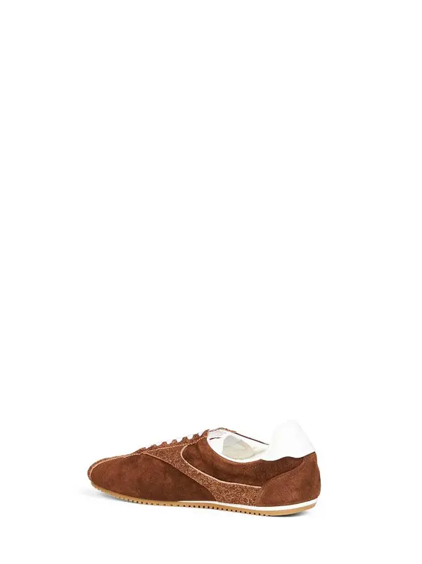 Bottega Veneta Cocoa Suede Shot Low-top Lace-up Sneakers