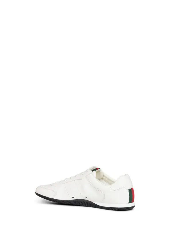 Gucci White Smooth Leather Shift Sneakers