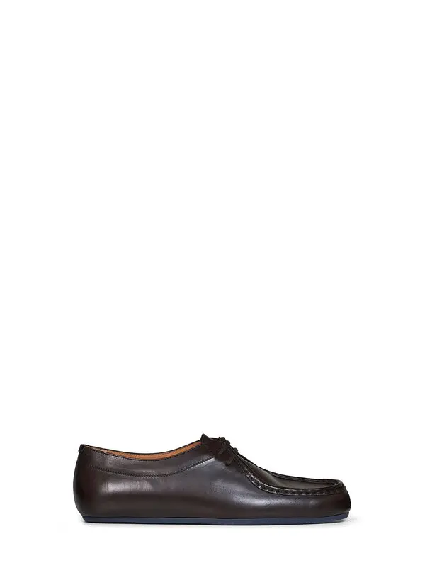 JIL SANDER Cocoa Lightweight Leather Hood Lace-up Shoes - Multicolor