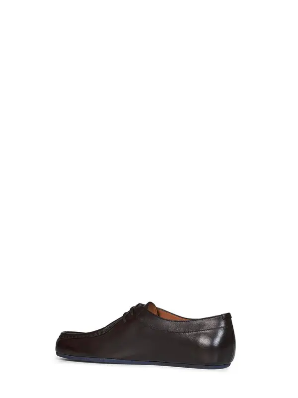 JIL SANDER Cocoa Lightweight Leather Hood Lace-up Shoes - Multicolor