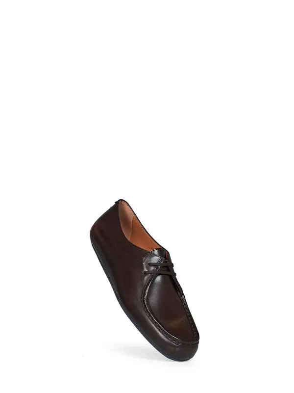 JIL SANDER Cocoa Lightweight Leather Hood Lace-up Shoes - Multicolor