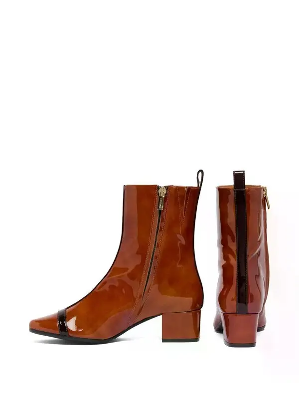 CAREL Audrey Patent Calf Leather Ankle Boots