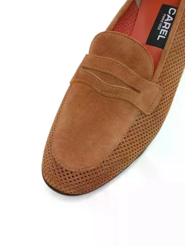 CAREL Perforated Suede Loafers