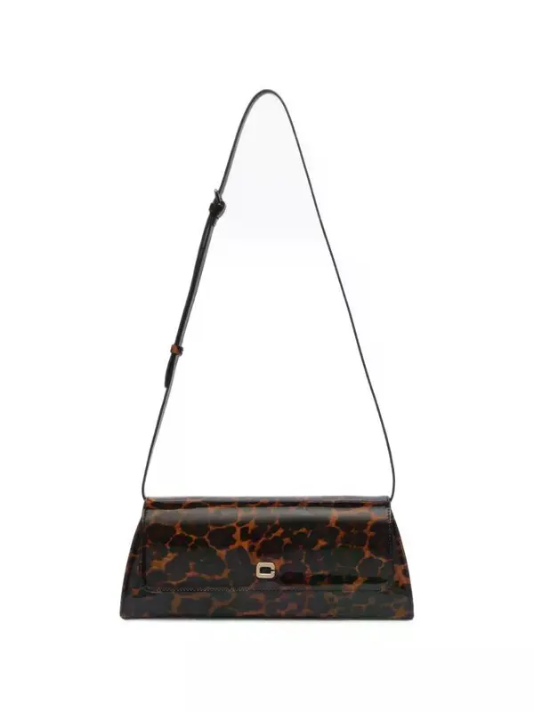 CAREL Madeleine Leopard-print Calf Leather Shoulder Bag