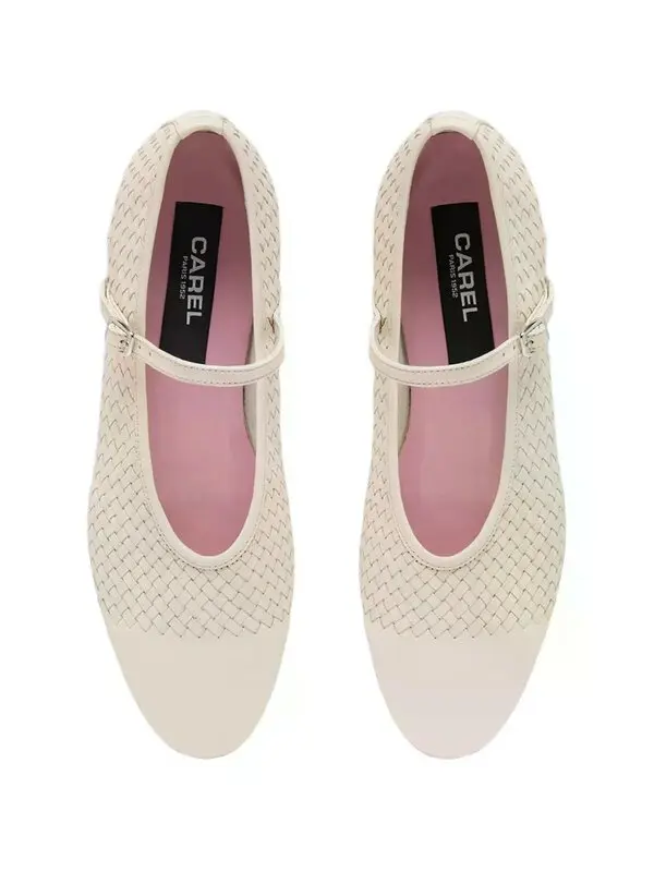 CAREL Tracy Woven Leather Ballet Flats