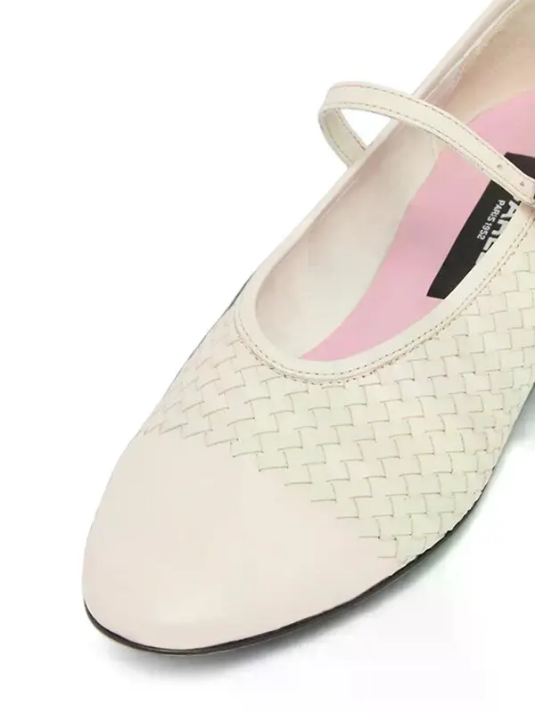 CAREL Tracy Woven Leather Ballet Flats