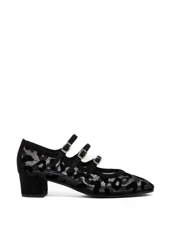 CAREL Kina Leopard-print Mesh Pumps - Black