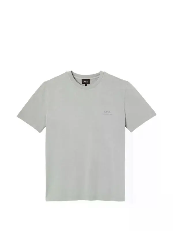 A.p.c. Logo-print Cotton T-shirt - Grey
