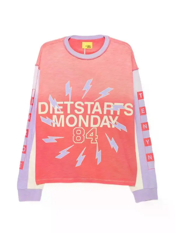 DIET STARTS MONDAY Logo-print Panelled Sweater