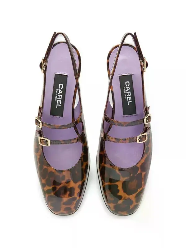 CAREL Peche Leopard-print Slingback Pumps