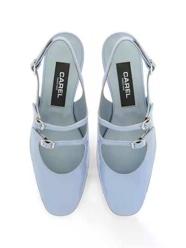 CAREL Peche Patent Calf-leather Slingback Pumps