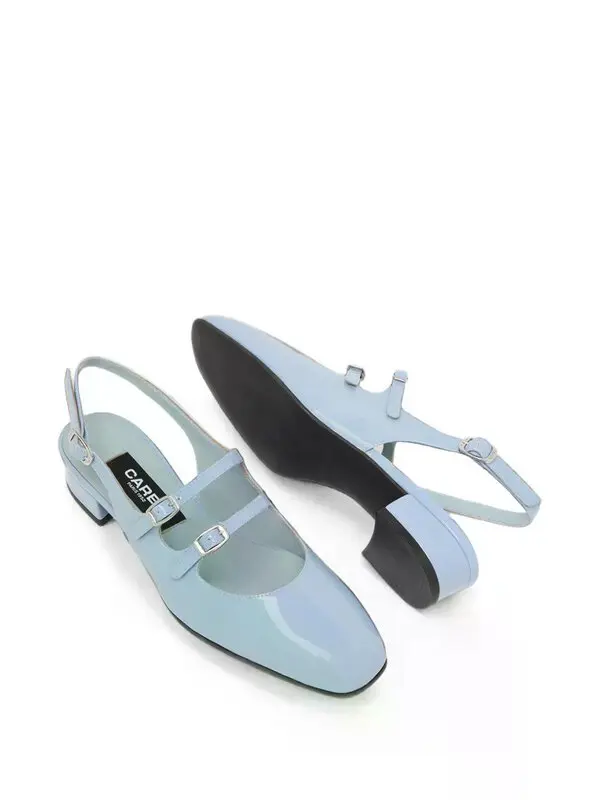 CAREL Peche Patent Calf-leather Slingback Pumps