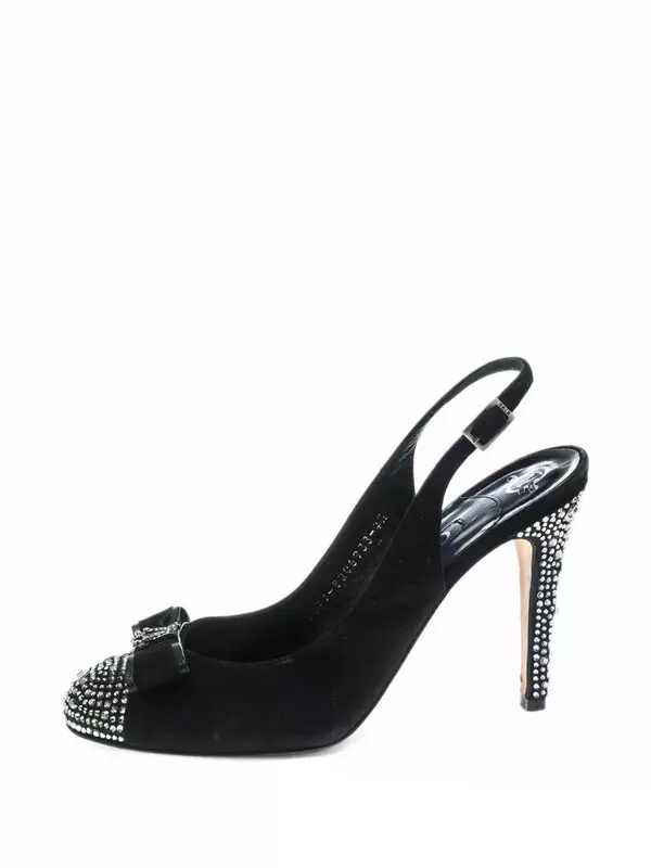 GINA Crystal-embellished Slingback Pumps