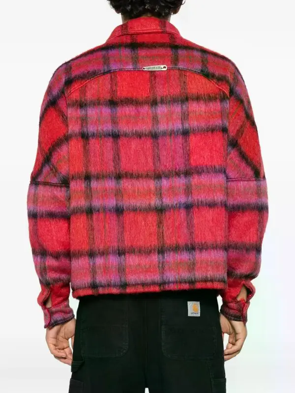 DIET STARTS MONDAY Check-pattern Oversized Shirt