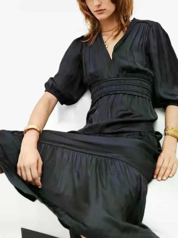 Ba&sh Cleli Tiered Midi Dress