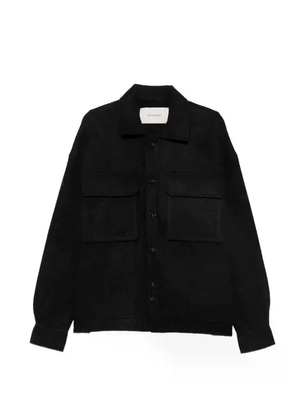 ENTIRE STUDIOS Flap-pocket Shirt Jacket - Black