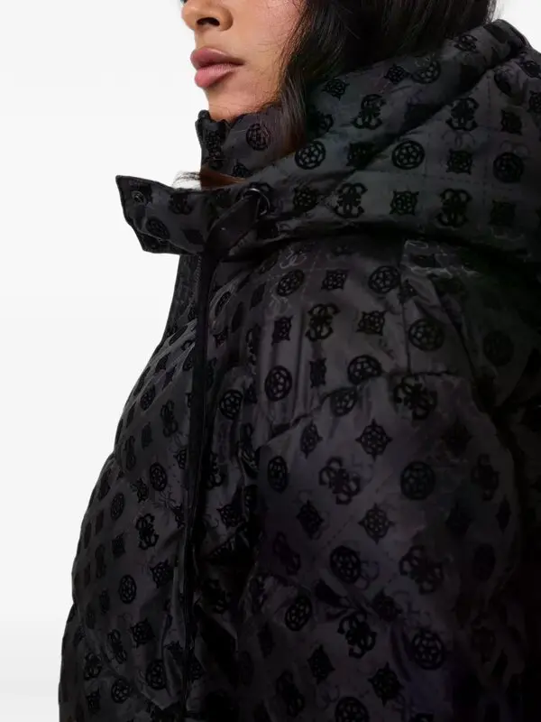 Guess Logo-print Cropped Puffer Jacket