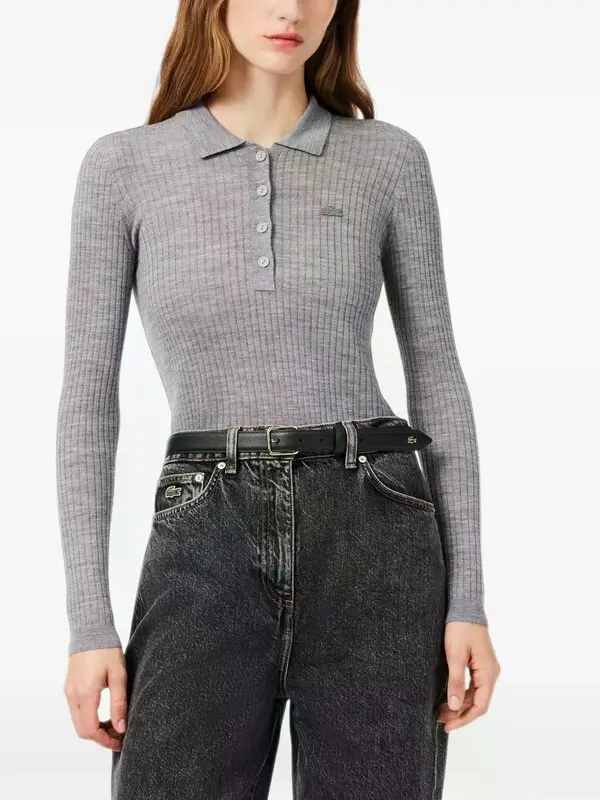 Lacoste Champs-élysées Embossed Leather Belt