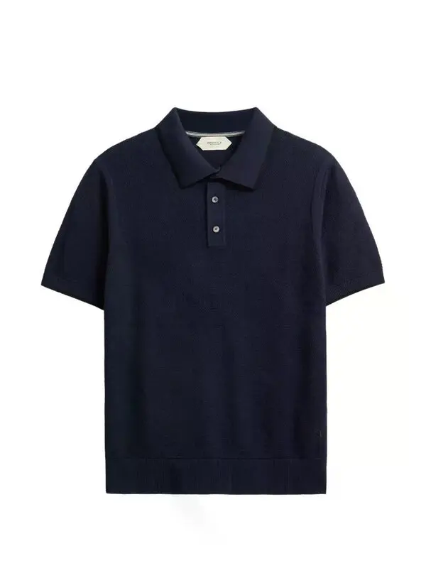 Pringle Of Scotland Diamond-stitch Polo Shirt - Blue