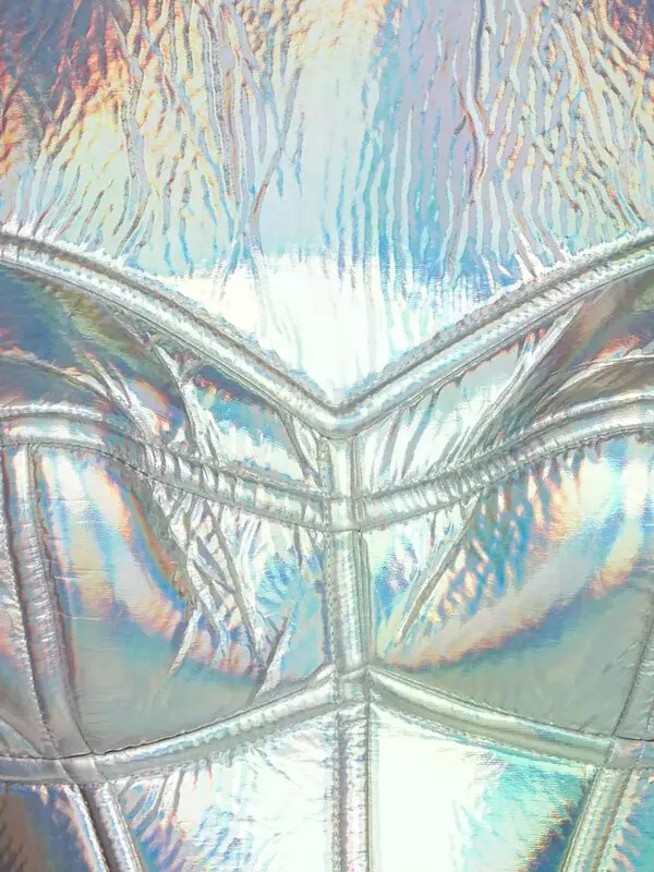 Dolce & Gabbana Holographic Bustier Midi Dress