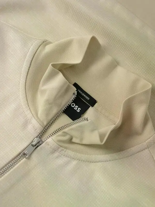 BOSS Zip-up Textured Cardigan