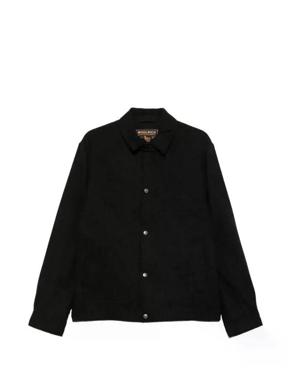 Woolrich Button-up Wool Jacket - Black