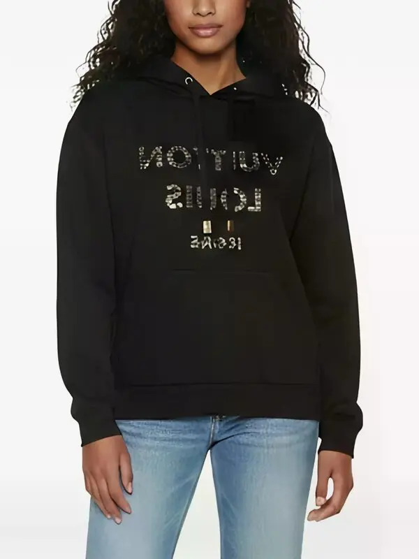 LOUIS VUITTON Logo-print Hoodie - Black