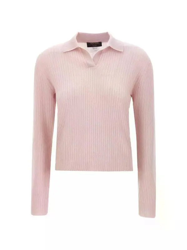 GRAN SASSO Ribbed-knit Long-sleeve Sweater - Pink