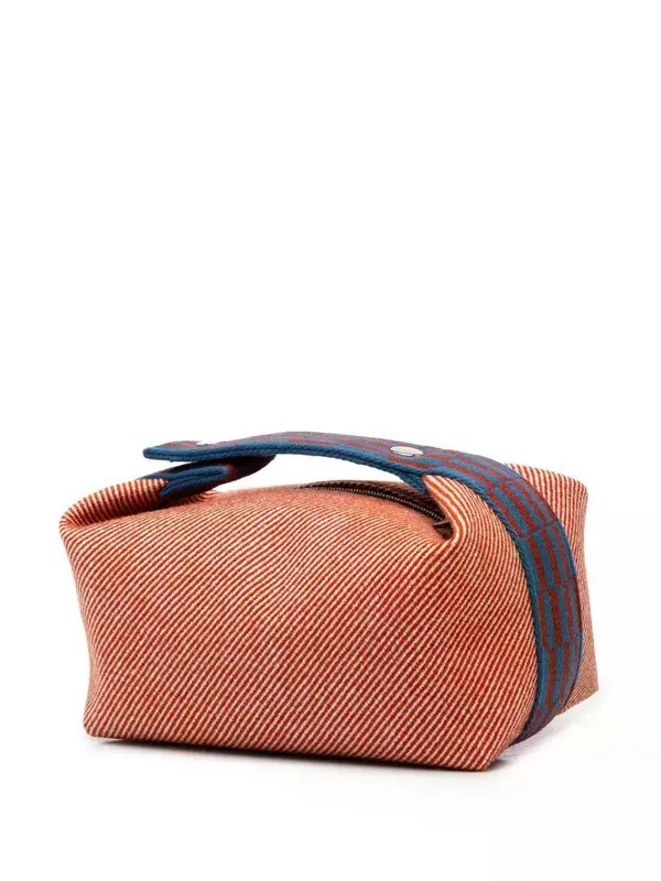 Hermès 2010-2026 Small Wool Bride A Brac H Natte Case Vanity Bag - Red