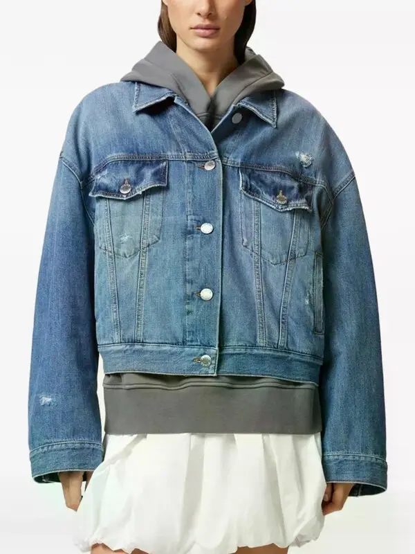 Pinko Distressed Denim Jacket