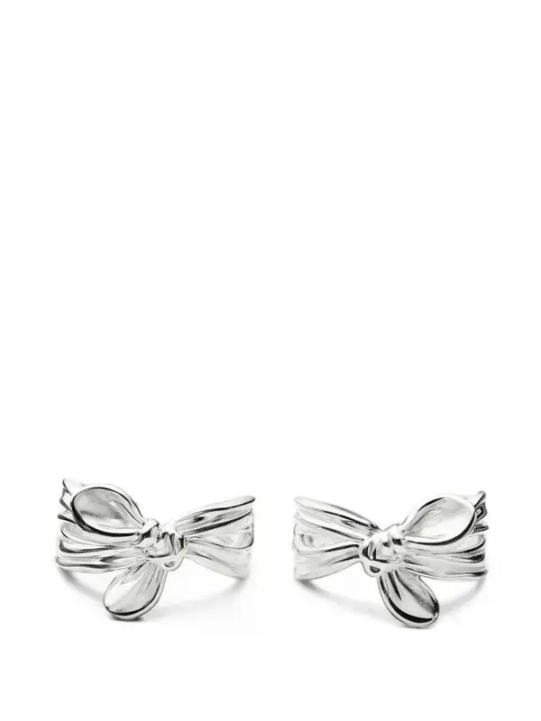 MISSOMA X Markgong Bow Half-hoop Earrings - Silver