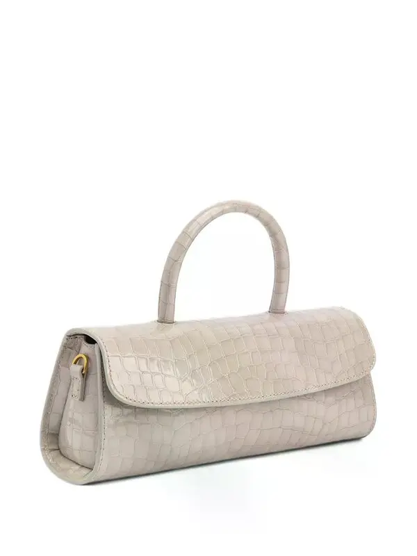 By Far Mini Longa Crocodile-effect Tote Bag